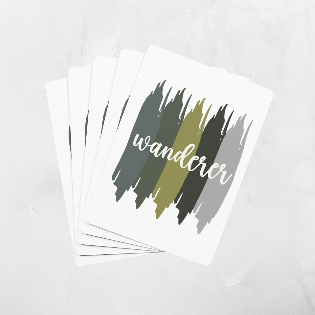 Brush Strokes Wanderer Custom Playing Cards, Nature Playing Cards, Fun ...