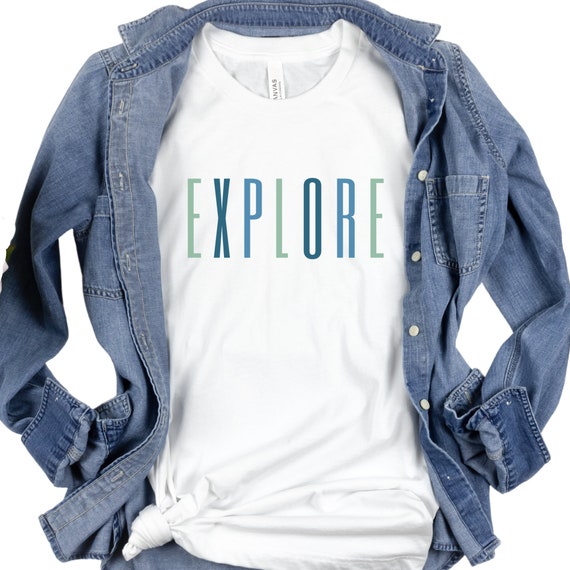 Explore Bold Graphic T-shirt Explore the Outdoors Wilderness - Etsy