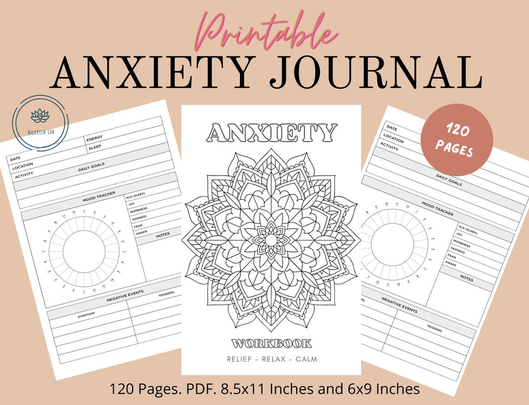 Anxiety Journal, Printable Anxiety Workbook, Anxiety Goodnotes, Anxiety ...