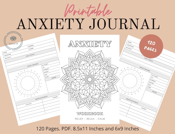 Anxiety Journal Printable Anxiety Workbook Anxiety - Etsy
