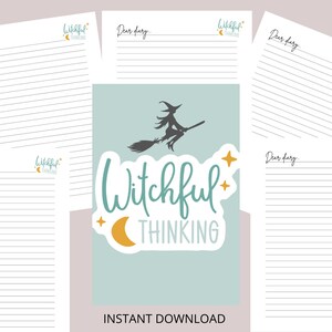 Printable Diary Journal, Witch Thinking Diary, Diary for Her, Printable ...