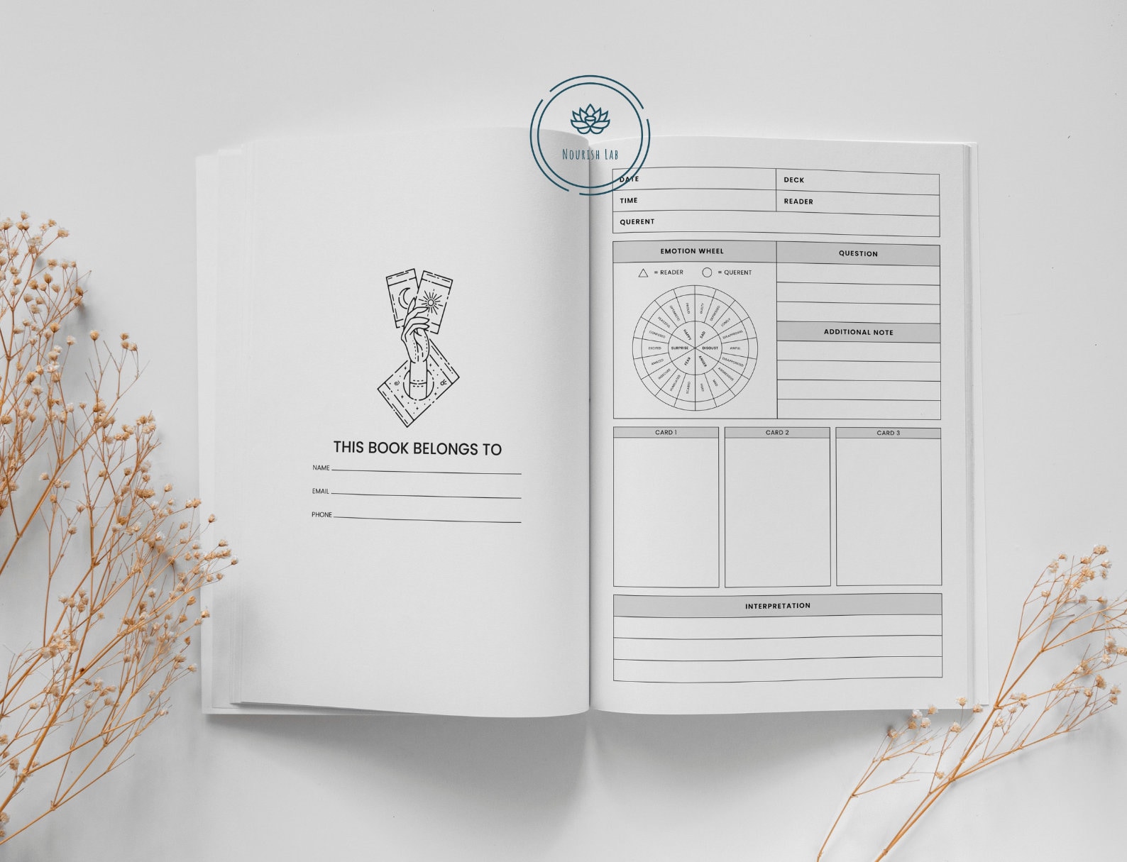 Tarot Card Journal Workbook, Printable Tarot Workbook, Printable Tarot ...