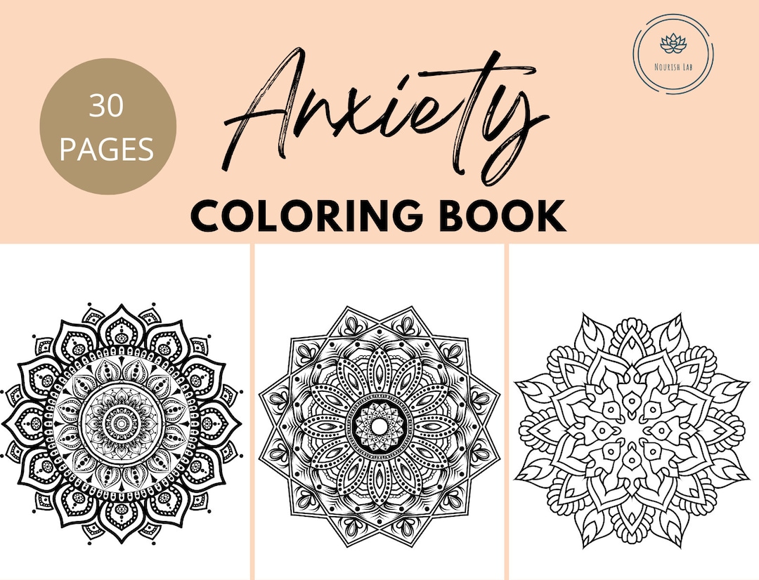 Anxiety Relief Coloring Pages. Anxiety Relief Printable Coloring Book ...