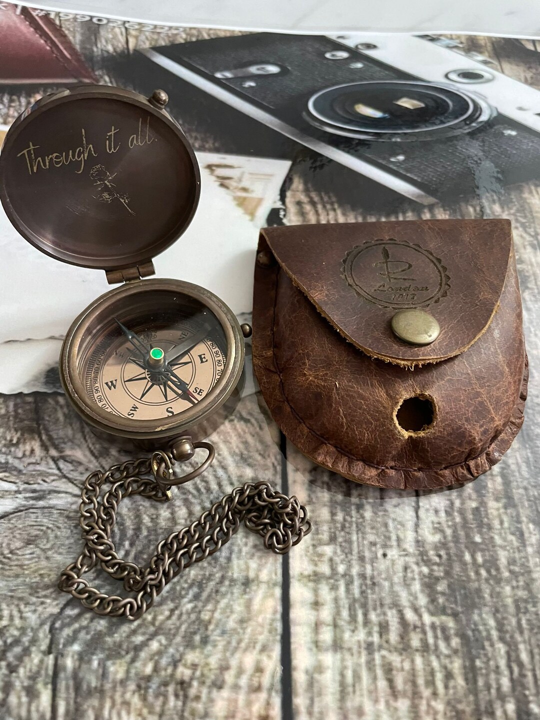 Personalised Brass Compass, Wedding Gift, Anniversary Gift for Men ...