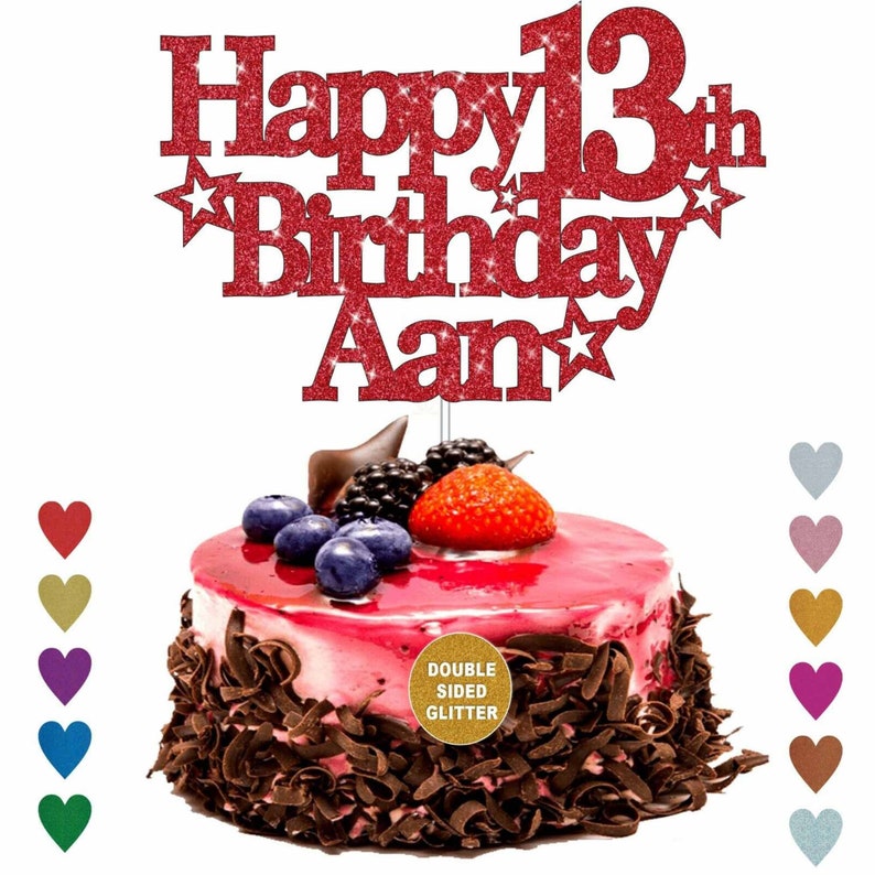 Personalised Happy Birthday Cake Topper Custom Cake Decoration Cake