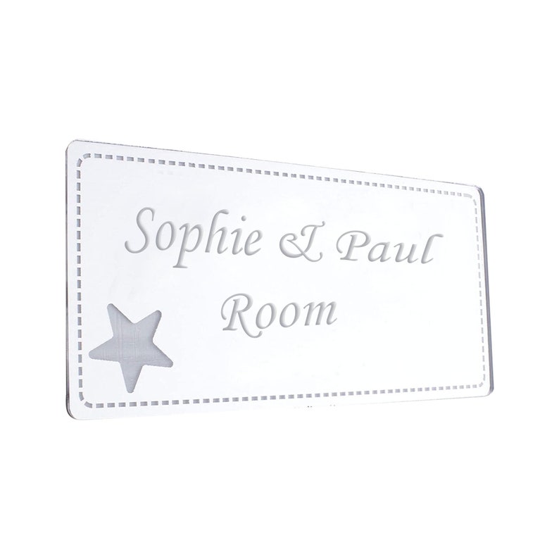 Personalised Inverted Corners Door Name Plaque Boy or Girls - Etsy
