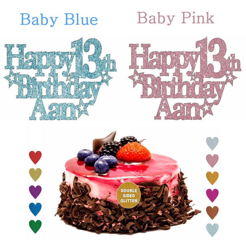 Personalised Happy Birthday Cake Topper Custom Cake Decoration Cake ...