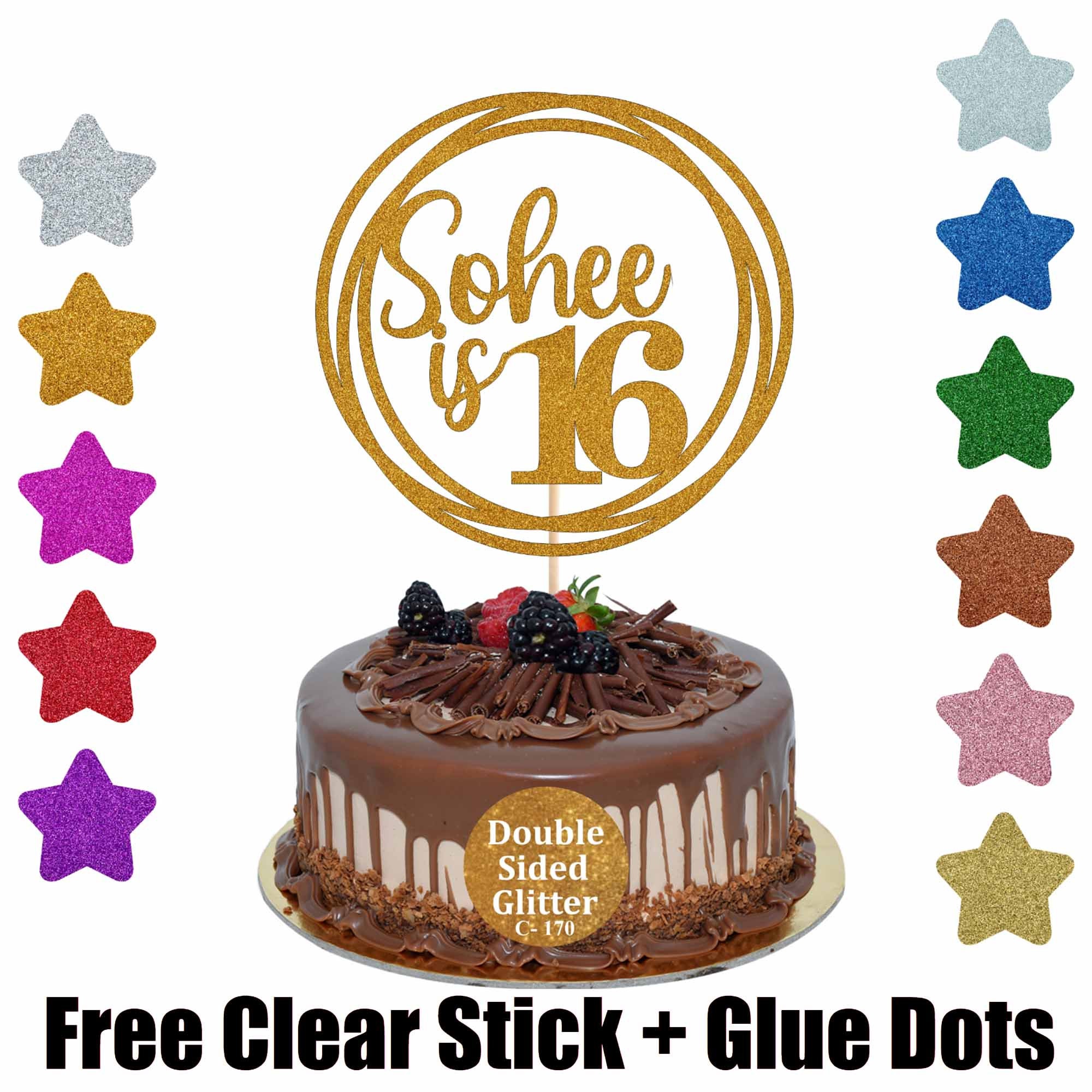 Custom Age Cake Topper Personalised Age Cake Topper Birthday Cake ...