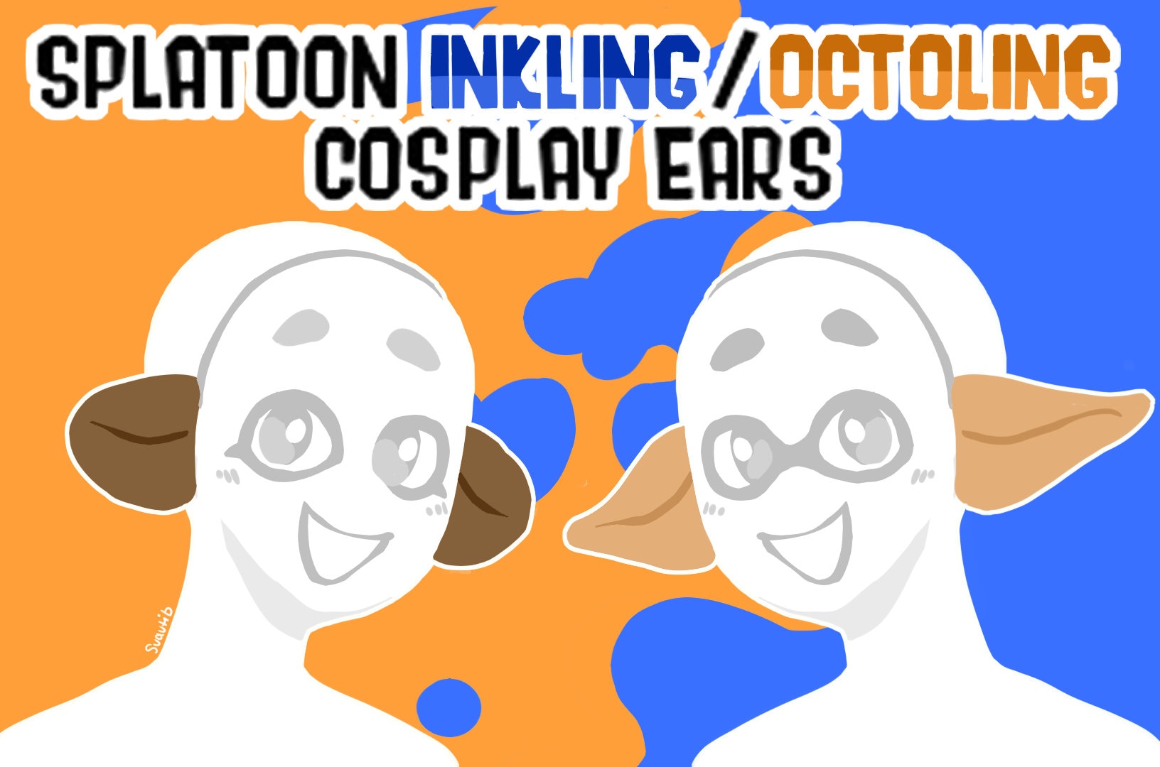 Splatoon Inkling and Octoling Cosplay Ears DIY - Etsy