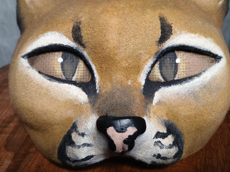 Feline "caracal" Therian Mask - Great for Cosplay, Otherkins, and ...