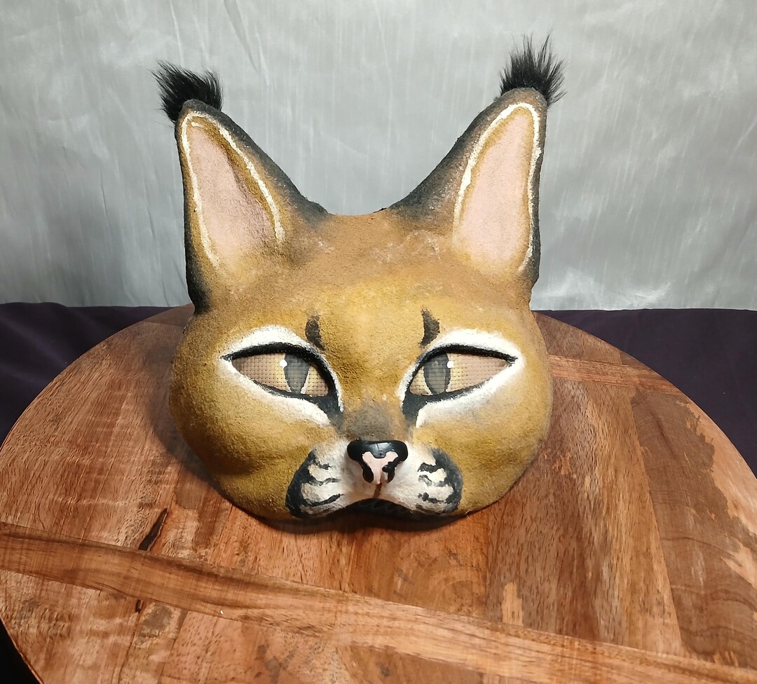 Feline "caracal" Therian Mask - Great for Cosplay, Otherkins, and ...