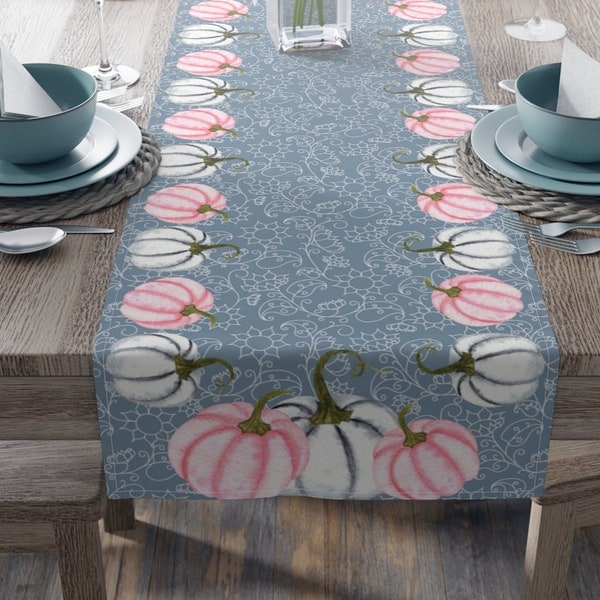 Blue Table Runner - Etsy