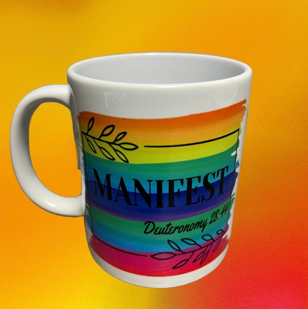 Manifest Coffee Mug Coffee Cup Inspirational Motivational - Etsy