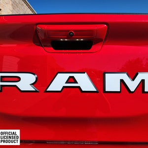 Fits 2019-2025 1500 Ram Rebel RAM Tailgate Emblem Overlay Vinyl Sticker ...