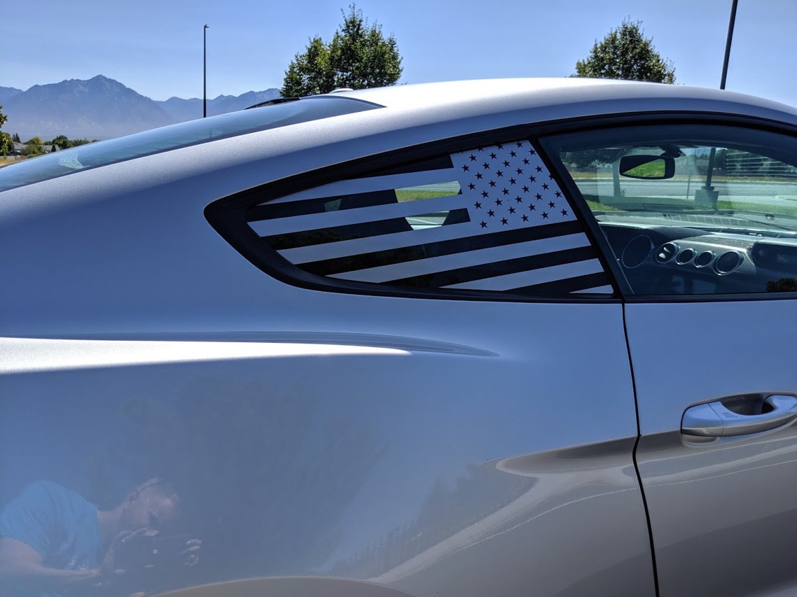 2015-2022 Ford Mustang Quarter Window Flag USA - Etsy