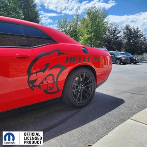Fits 2019-2024 Dodge Challenger Side Hellcat W Hellcat Vinyl Sticker ...