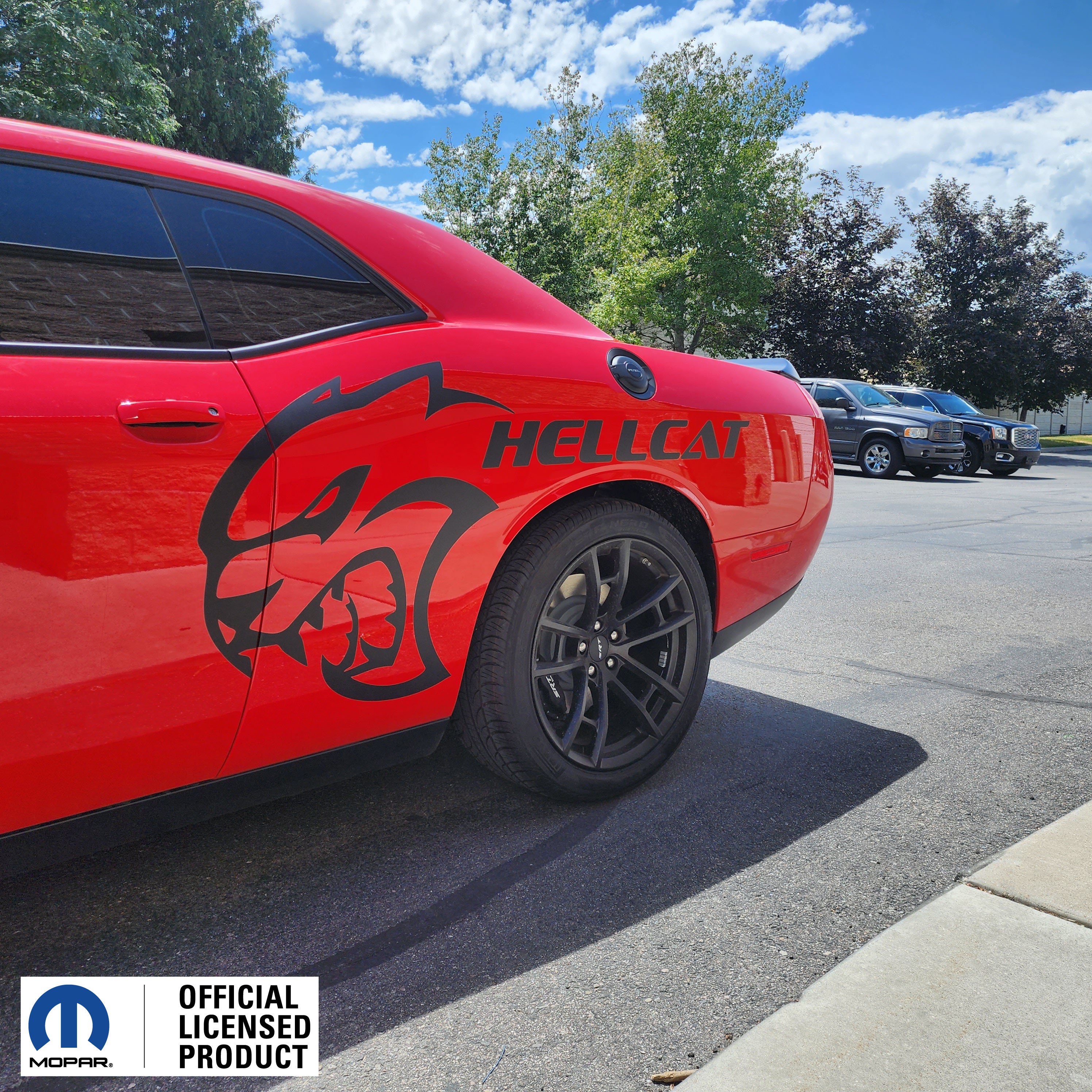 Fits 2019-2024 Dodge Challenger Side Hellcat W Hellcat Vinyl Sticker ...