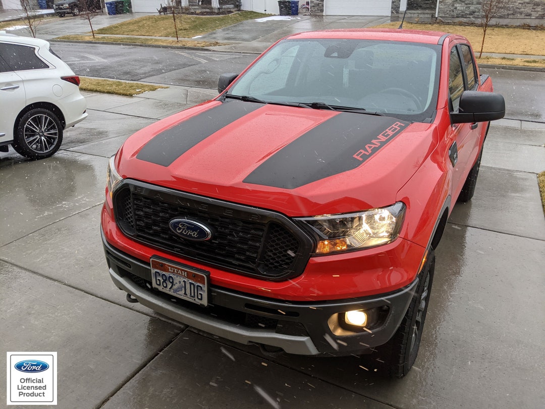2019-2023 Ford Ranger Dual Hood With Ranger Graphics Vinyl Stripes - Etsy