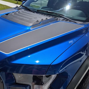2017-2020 Ford Raptor Dual Hood Stripes W/ Pinstripes Vinyl Graphics ...