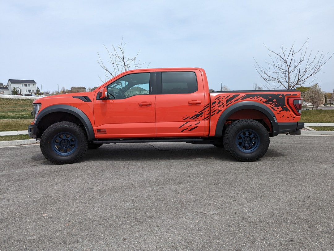 2021-2025 Ford Raptor Digital Splash Mud Vinyl Bed Graphics Decal ...