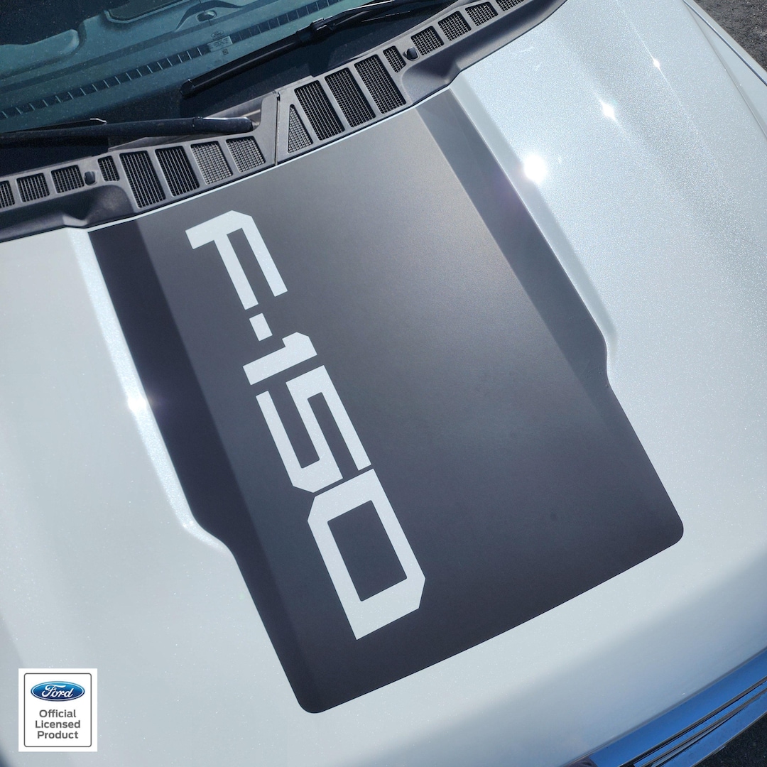 Fits 2021-2025 Ford F150 Center Hood V4 Stripe High Quality Decal ...