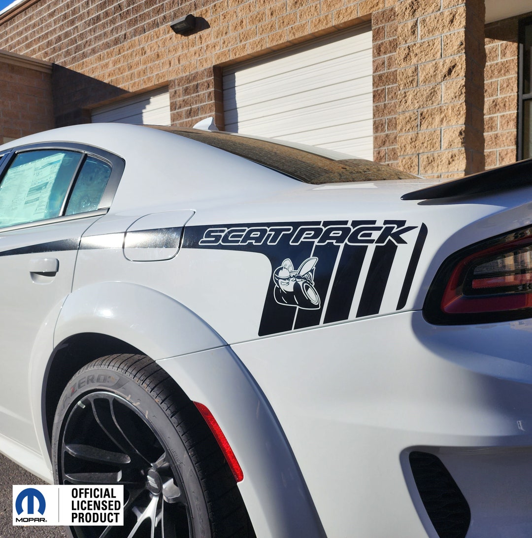 Fits 2015-2024 Dodge Charger Scat Pack Hockey W Bee Graphics Stripe ...