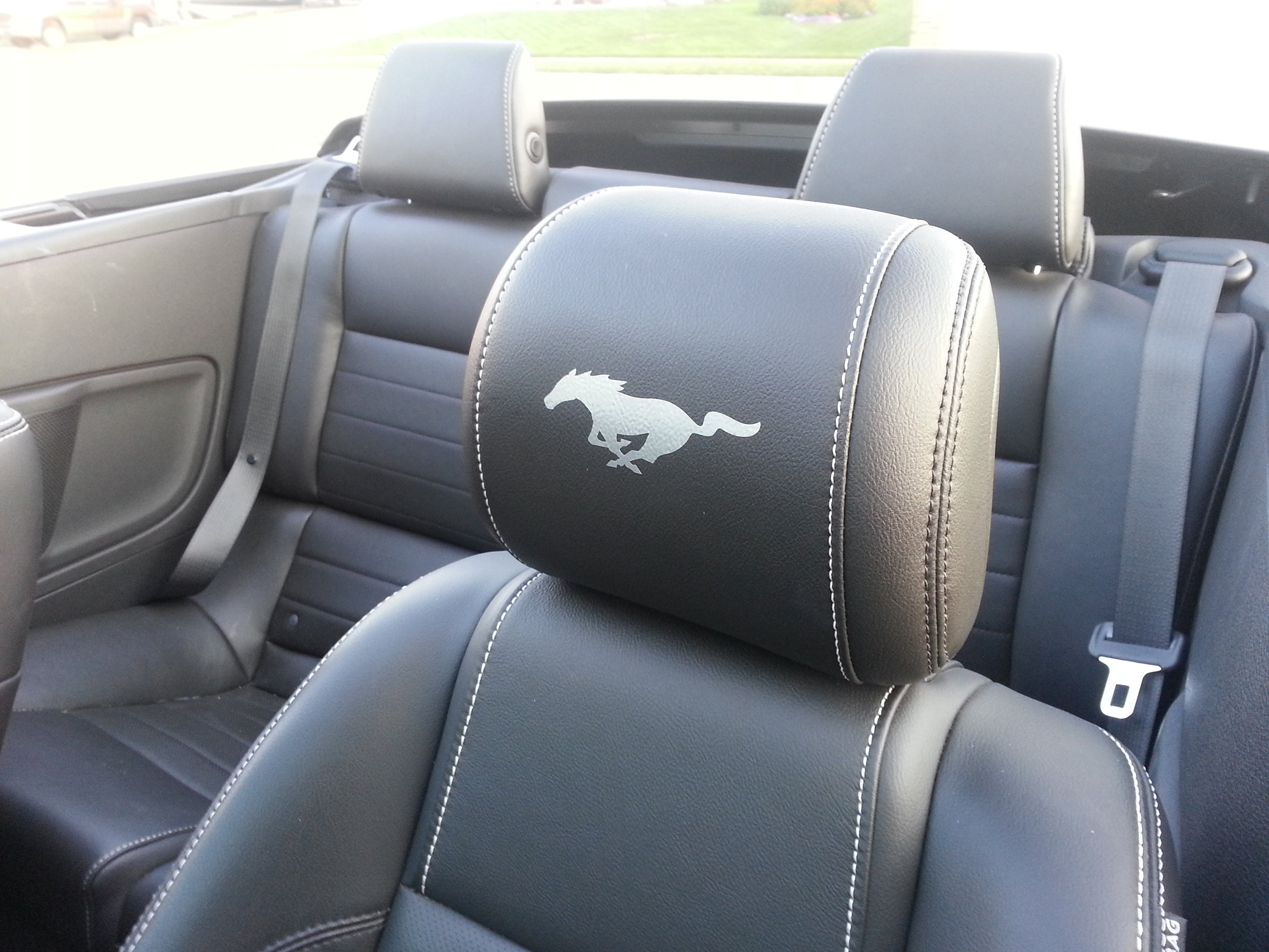 Ford Mustang Headrest Pony Solid Vinyl Decals (2) - Etsy