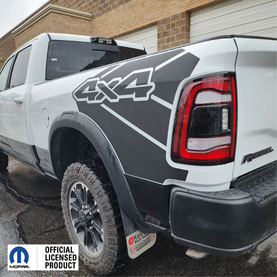 Fits 2023-2024 2500 Ram Rebel Vinyl BED Graphics With 4X4 - Pair of Two ...