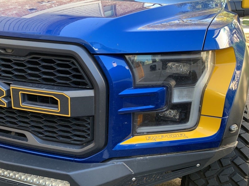 2017-2020 Ford Raptor Headlight Accents W/ Raptor Logo - Etsy