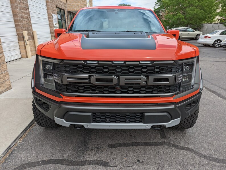2021-2026 Ford Raptor Center Hood Stripes W/ Accent Color Vinyl ...