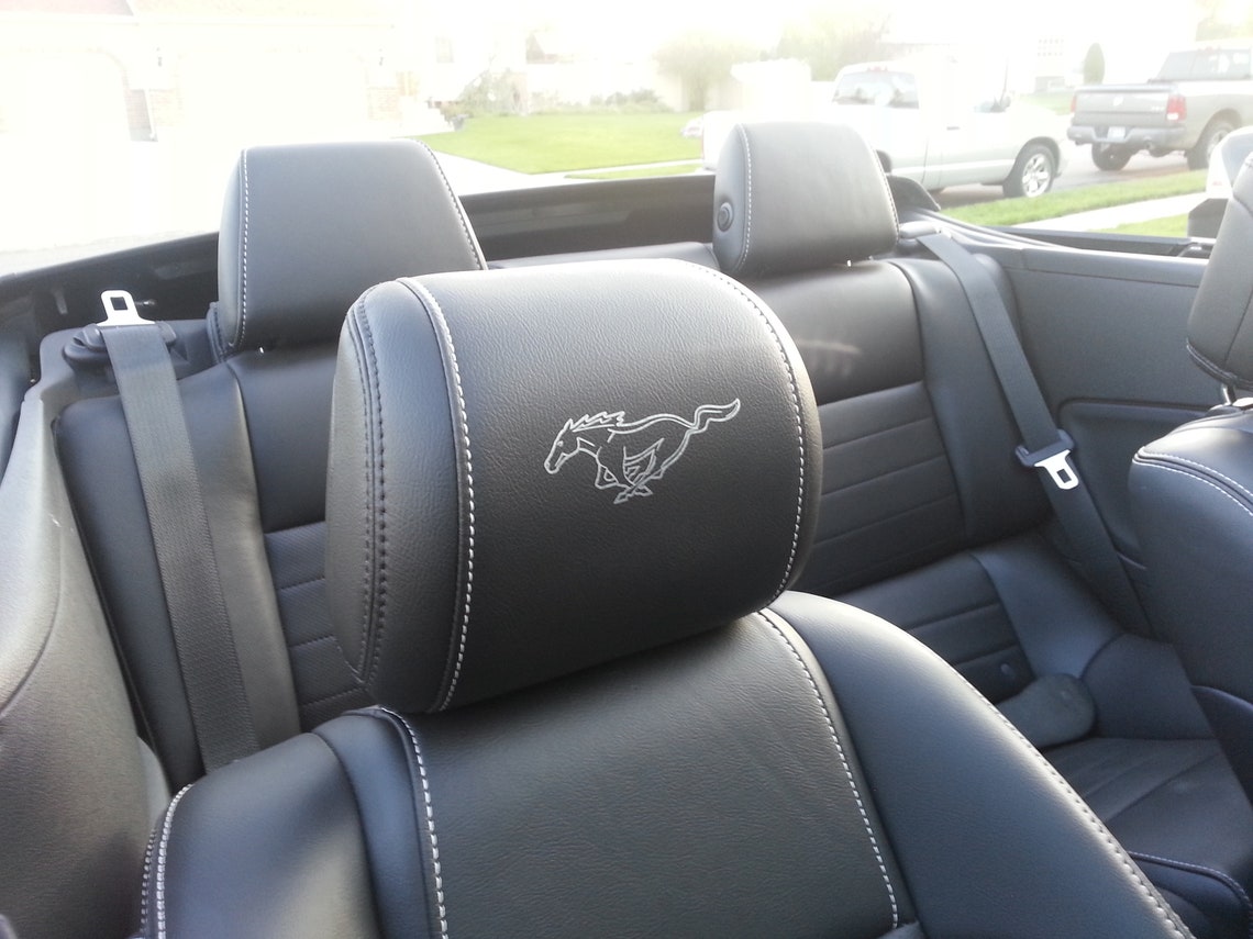 Ford Mustang Headrest Pony Outlines Decals (2) - Etsy