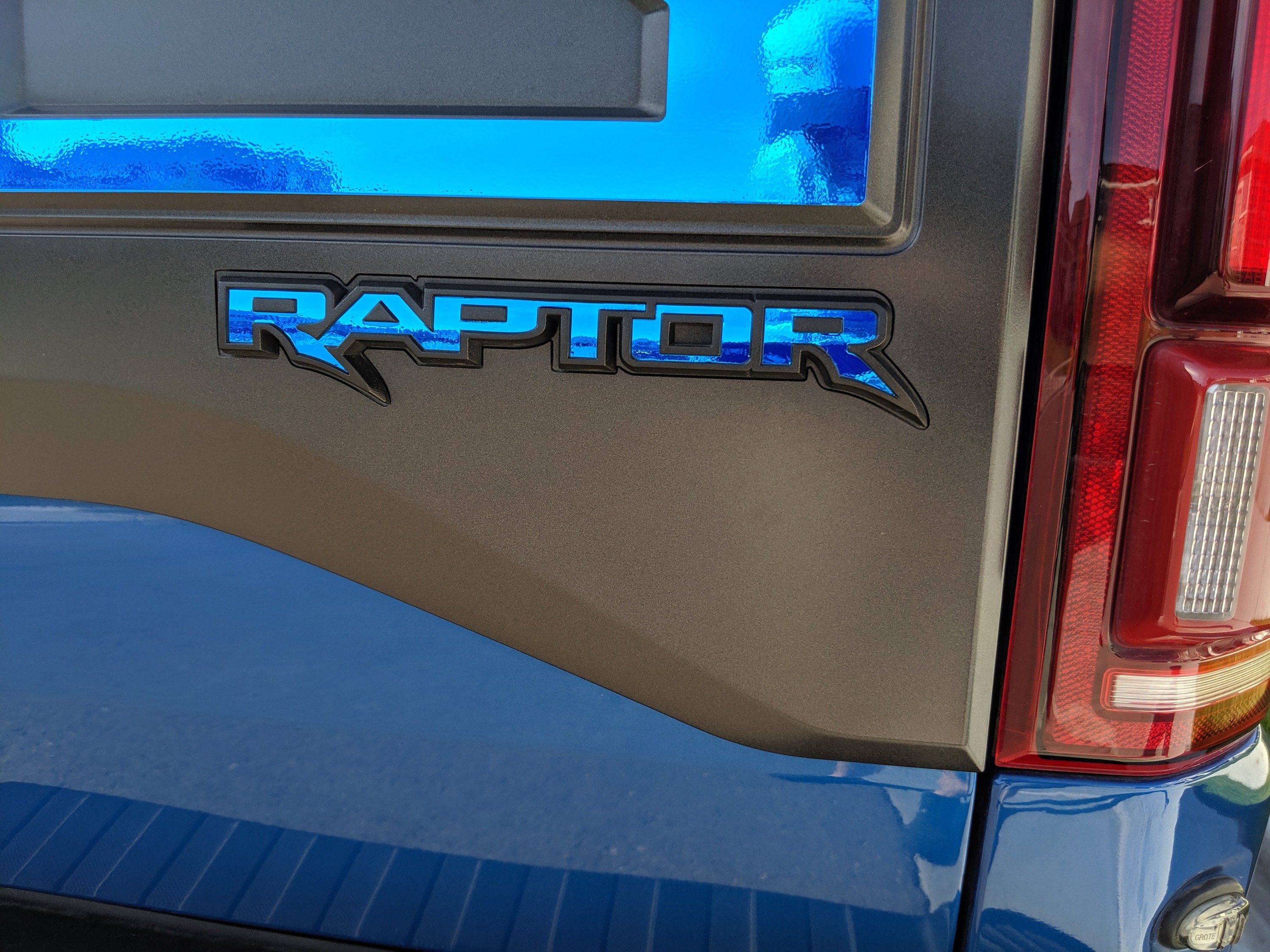 2017-2020 Ford Raptor Rear Emblem Inlay Vinyl Decal Colored Chrome - Etsy