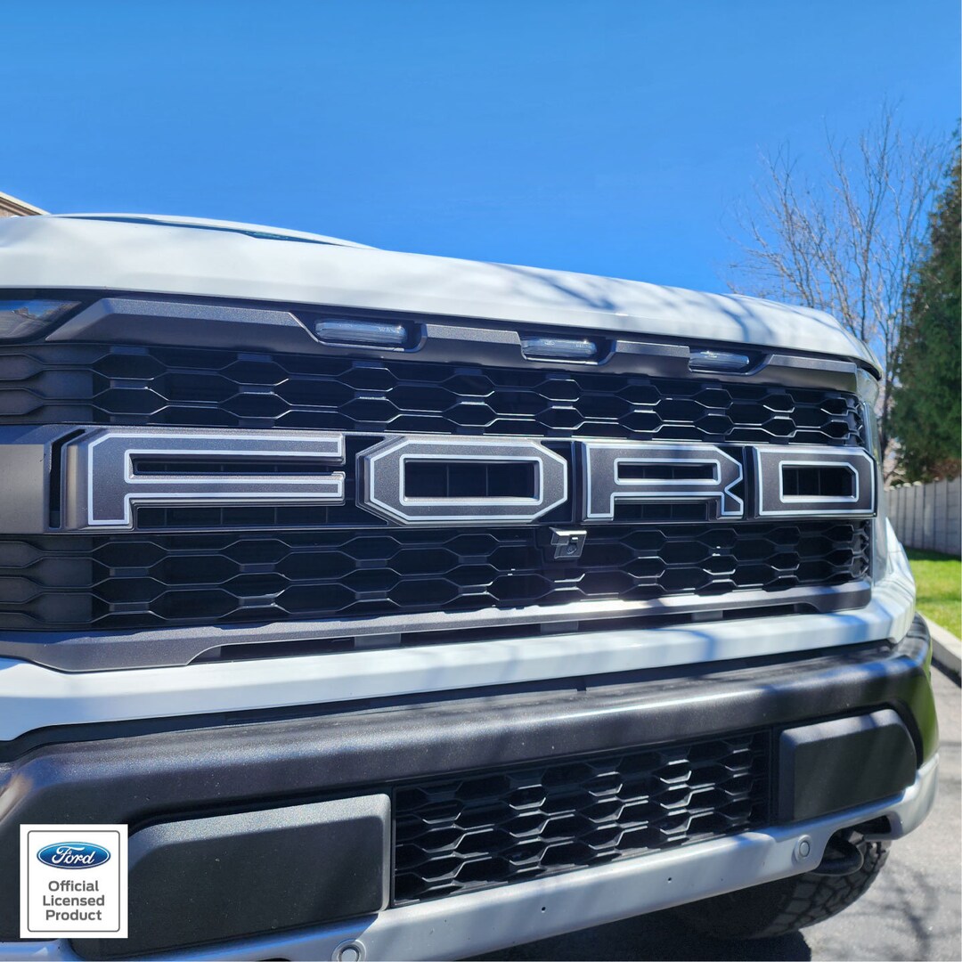 2021-2023 Ford Raptor Grill Letter With Reflective Outlines Vinyl Decal ...