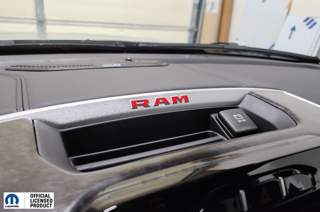 Fits 2019-2024 Dodge Ram Truck Center Dash Overlay Emblem Vinyl Decal ...