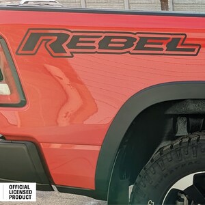 Fits 2019-2025 DODGE RAM REBEL Bed Graphics Text Vinyl Decals Stickers ...