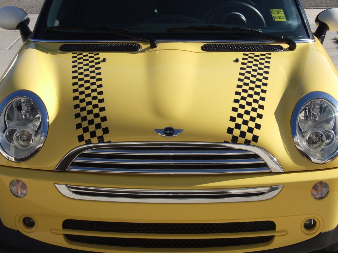 02-21 Mini Cooper Checkered Bonnet Stripes - Etsy