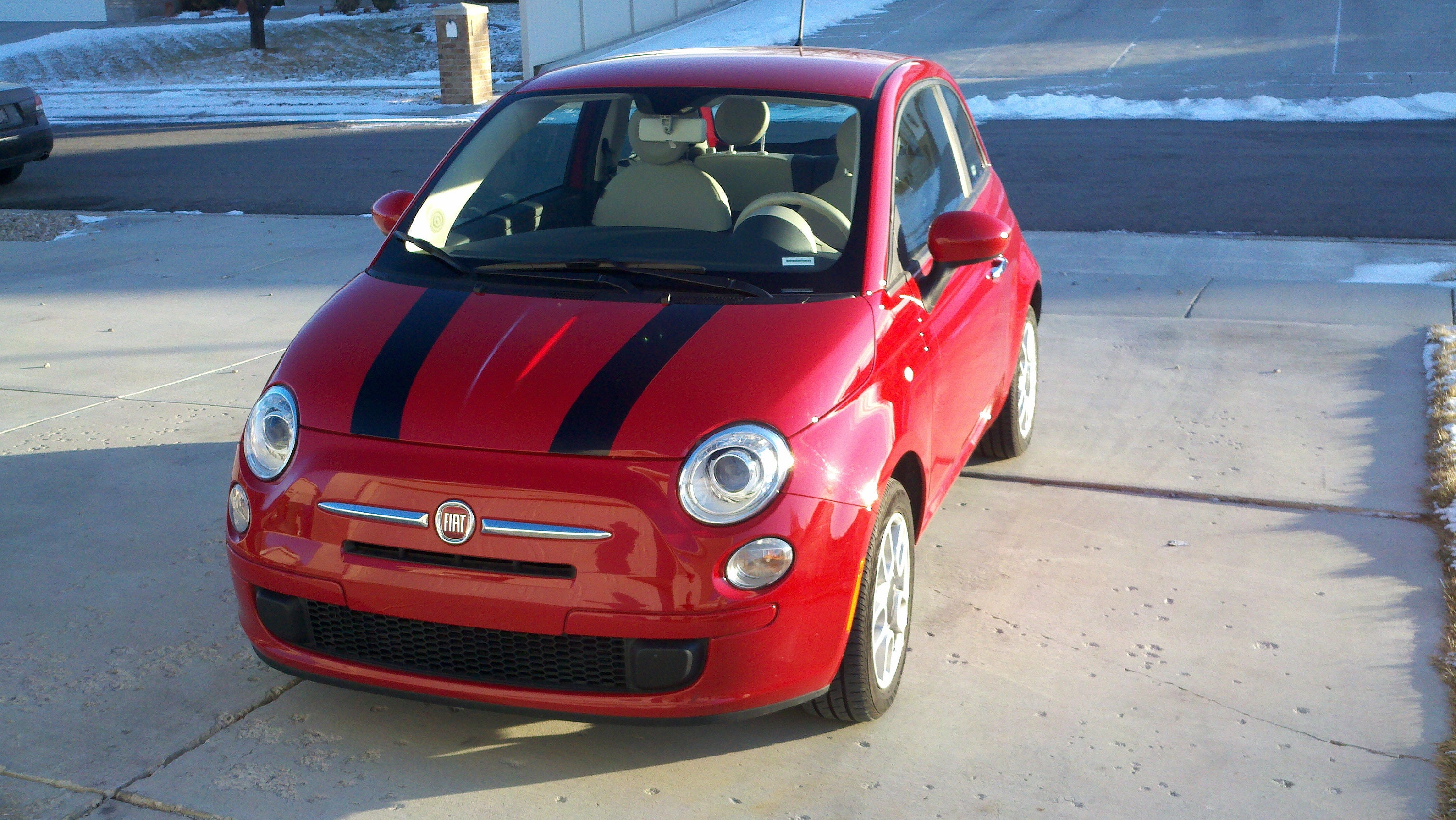 Custom Fiat 500 With Stripes