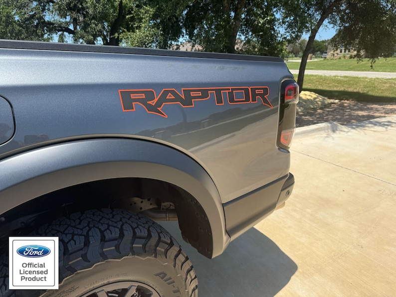 FITS 2024-2026 Ford Ranger Raptor Rear Side Raptor- Comes in Pair Vinyl ...