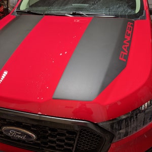 2019-2023 Ford Ranger Dual Hood With Ranger Graphics Vinyl Stripes - Etsy
