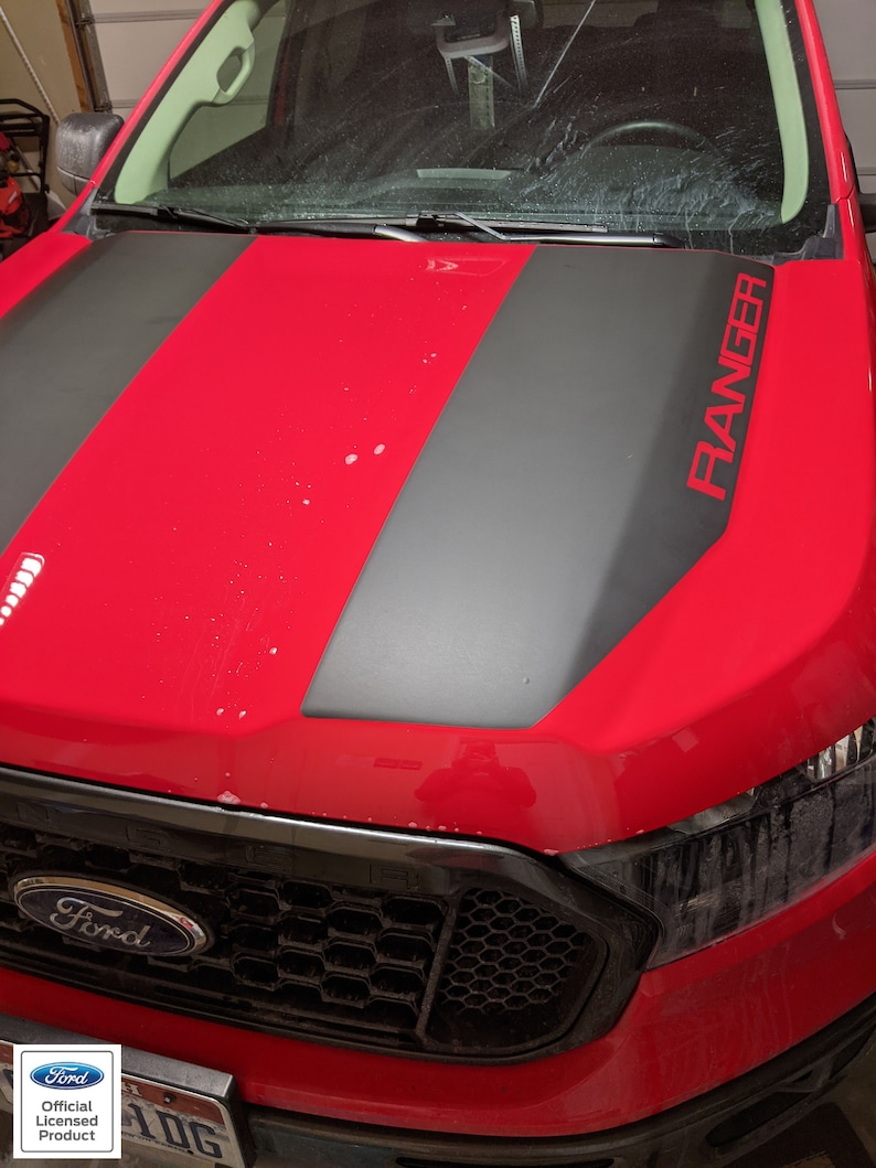 2019-2023 Ford Ranger Dual Hood With Ranger Graphics Vinyl Stripes - Etsy