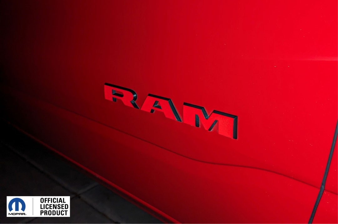 Fits 2019-2025 Ram Rebel 1500 RAM Emblem Overlays Reflective Vinyl ...