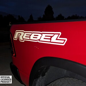 Fits 2019-2025 DODGE RAM REBEL Bed Graphics Text Vinyl Decals Stickers ...