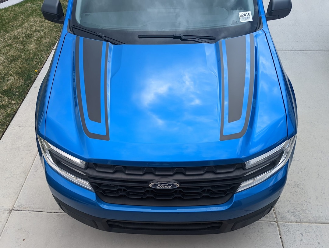 2022-2025 Ford® Maverick Dual Hood Stripe Decals V2 - Etsy