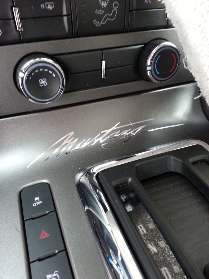 Mustang Center Console Dash Signature - Etsy