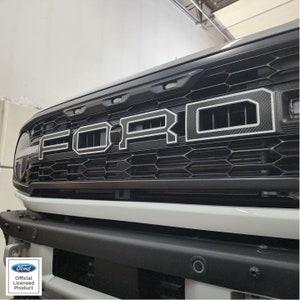 2022-2025 Ford Bronco Raptor Grille Letters With Outlines - Vinyl Decal ...