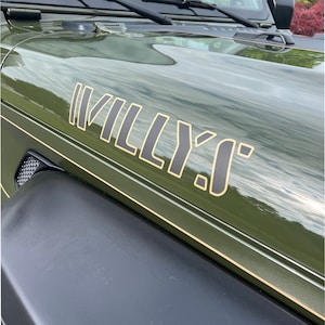 FITS 2019-2025 Jeep Willys Hood Letters Vinyl Graphics - Etsy