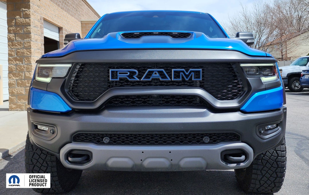 FITS 2021-2024 Ram TRX Grille Ram Emblem Overlay Decals Vinyl Stickers ...
