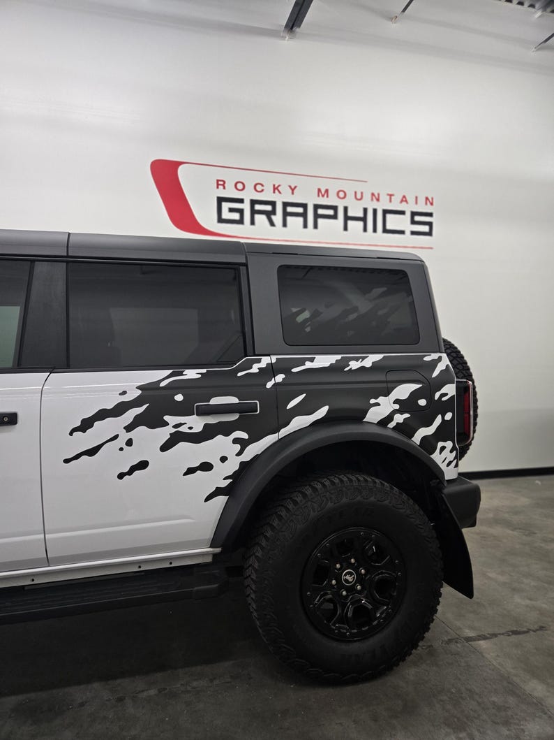 NEW 2021-2025 Ford Bronco Side Mud Splash Graphics - Bronco Vinyl ...