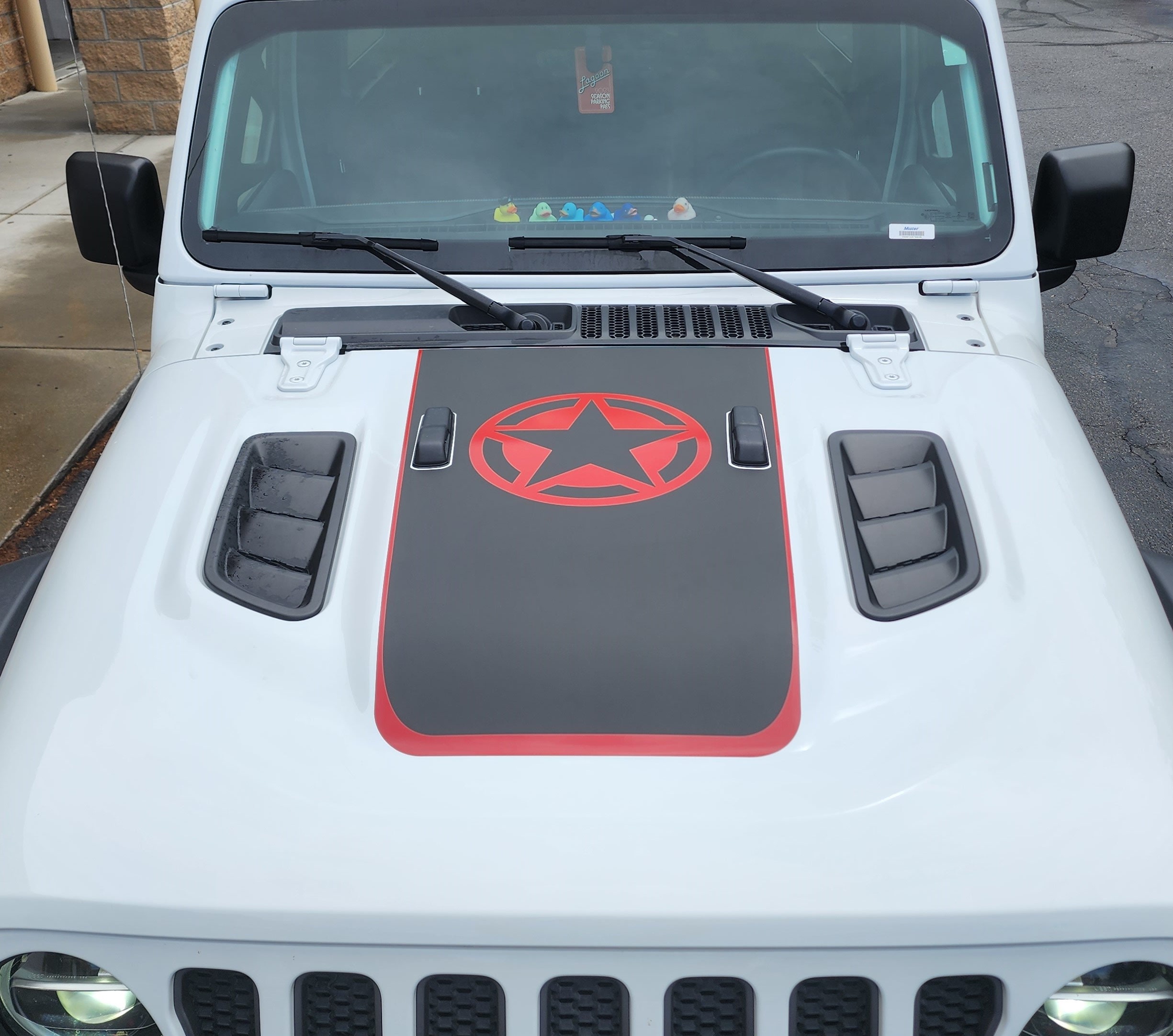 FITS 2024 Jeep Wrangler Rubicon Hood Stripe Vinyl Decal Military Star ...