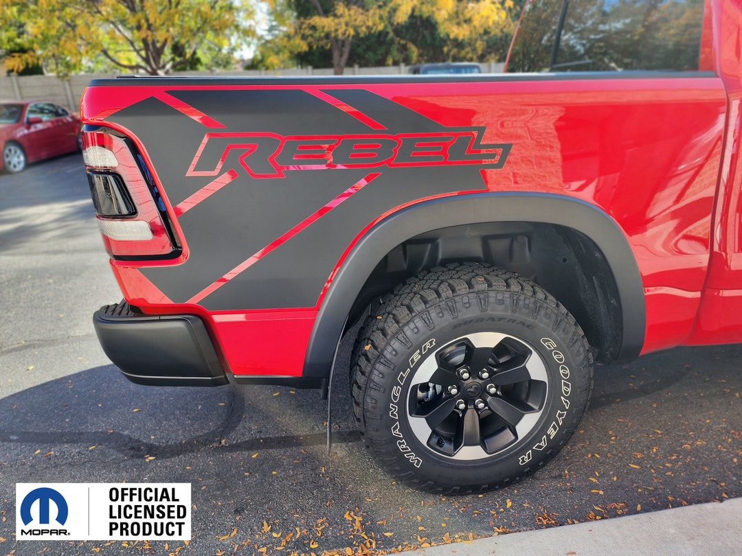 Fits 2019-2024 Dodge Ram Rebel Vinyl Decals Bed Graphics With Rebel - Etsy